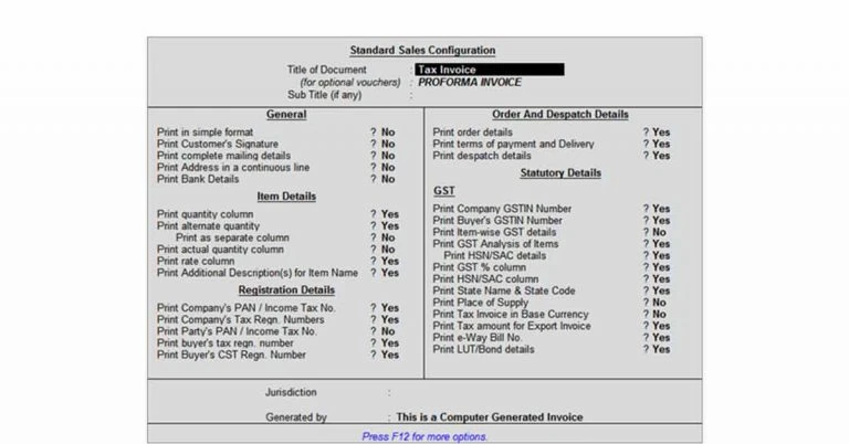 Invoice Formatting in Tally - Steps for Tally Invoice Customization