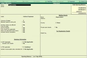 Depreciation Entry in Tally Prime and ERP 9 (with Examples) 2025