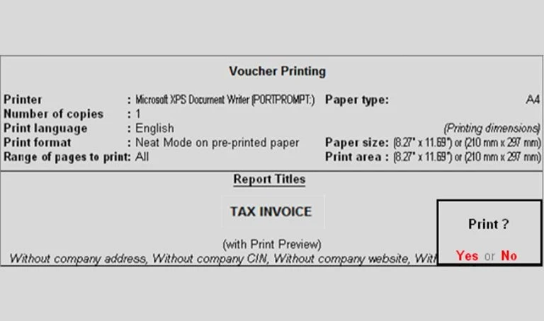 How to Make, Customize and Print Bills in Tally