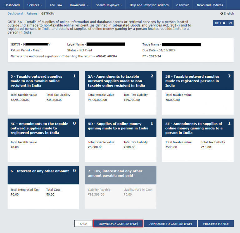 What is GSTR-5A and How to File it Online?
