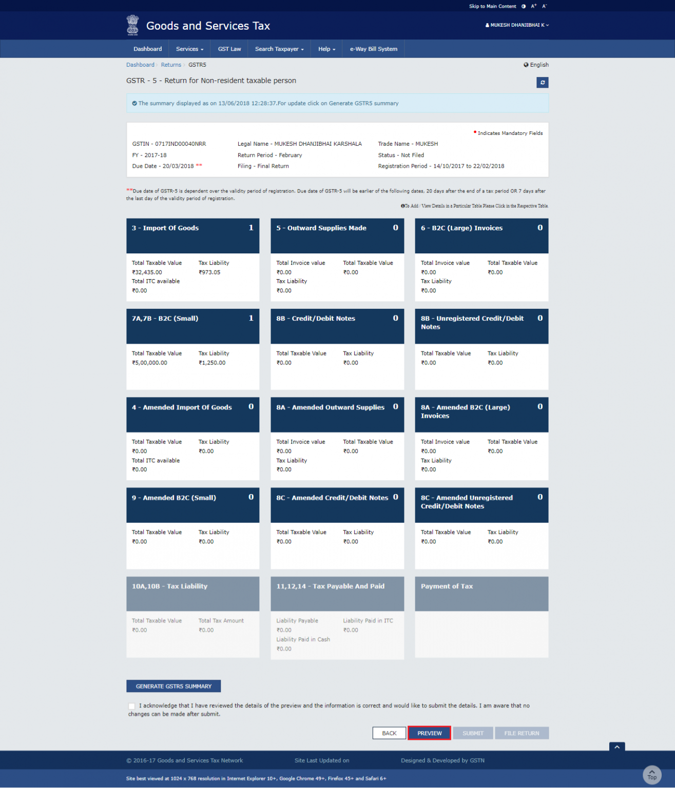 What is GSTR-5 and How to File It on GST Portal?
