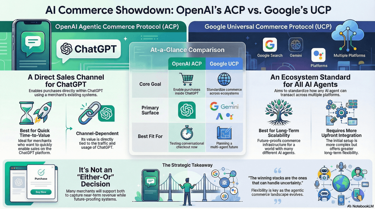 OpenAI’s ACP and Google’s UCP: What’s the Difference?