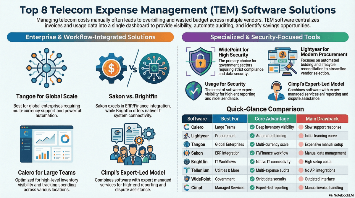Top 8 Telecom Expense Management Software for Businesses in 2026