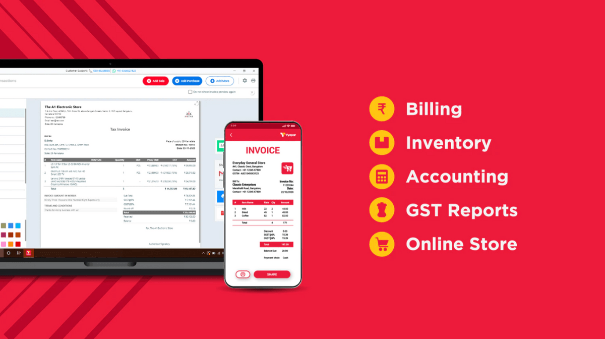 Vyapar Billing Software Pricing & Reviews 2021 - Techjockey.com