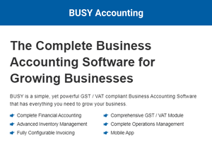 Busy Accounting Software Pricing, Reviews & Free Demo in India